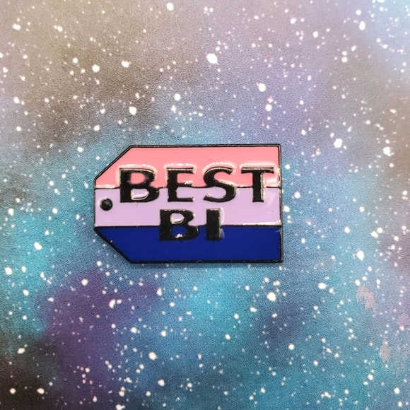 None | Jewelry | Best Bi Enamel Pin | Poshmark